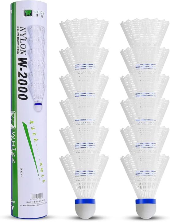 12 Pieces Badminton Birdies Nylon Shuttlecocks, Good Flight ...