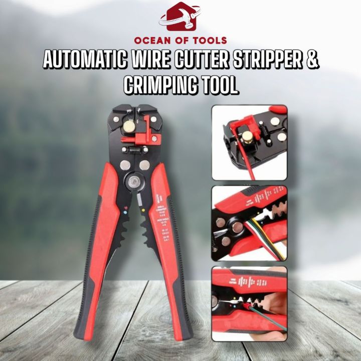 Self-Adjusting Insulation Wire Stripper Cutter Crimper Terminal Tool ...