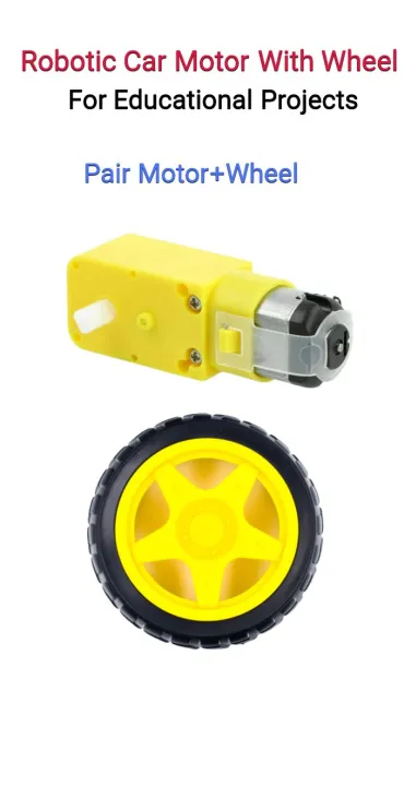 Robotic Car yellow Gear Motor And Wheel | Daraz.pk