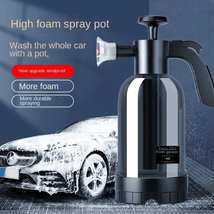 2L Hand Pump Foam Sprayer with 3 Nozzles - Foam Cannon for Car Wash ...