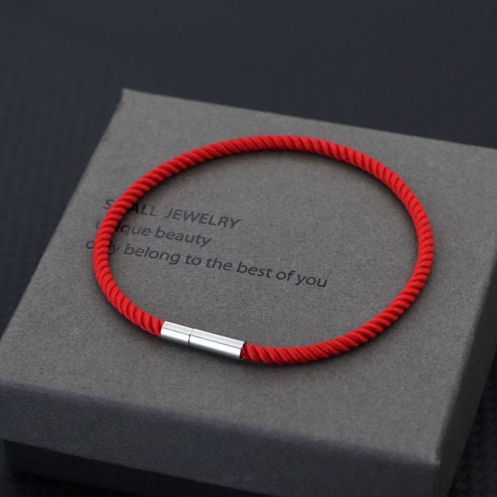 Minimalist Lucky Red String Bracelet For Men Women 7 Colors Wish Fabric ...