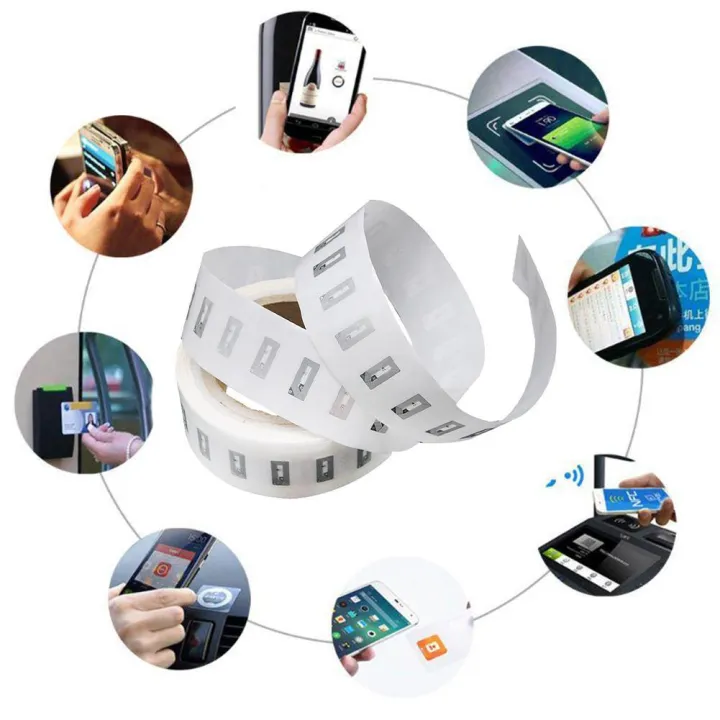 10-100 PCS NFC Tags Sticker with NTAG213 Chip Blank NFC Stickers ...