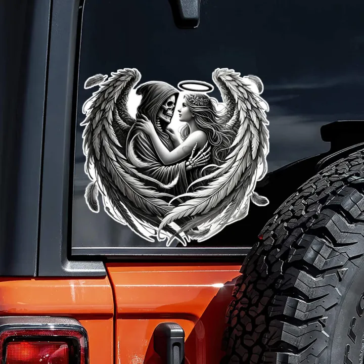 13x12cm Angel and Devil Vinyl Stickers for Car, Laptop, Truck ...