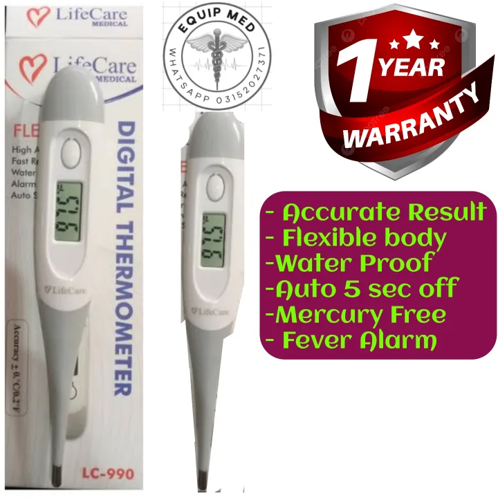 Life care digital flexible body thermometer 1 year warranty water ...