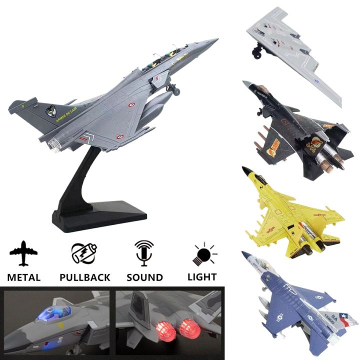 1:50 Fighter Aircraft Toy, Pullback & Go with Light Sound, Scale Rafale ...
