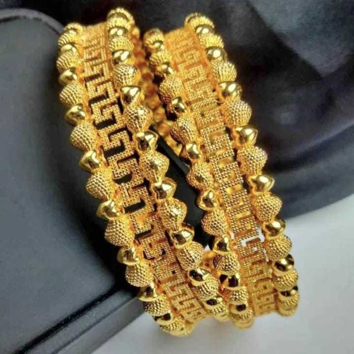 Bangles For Girls And Women Luxury Gold Plated 2- Piece Bangle Set Long ...