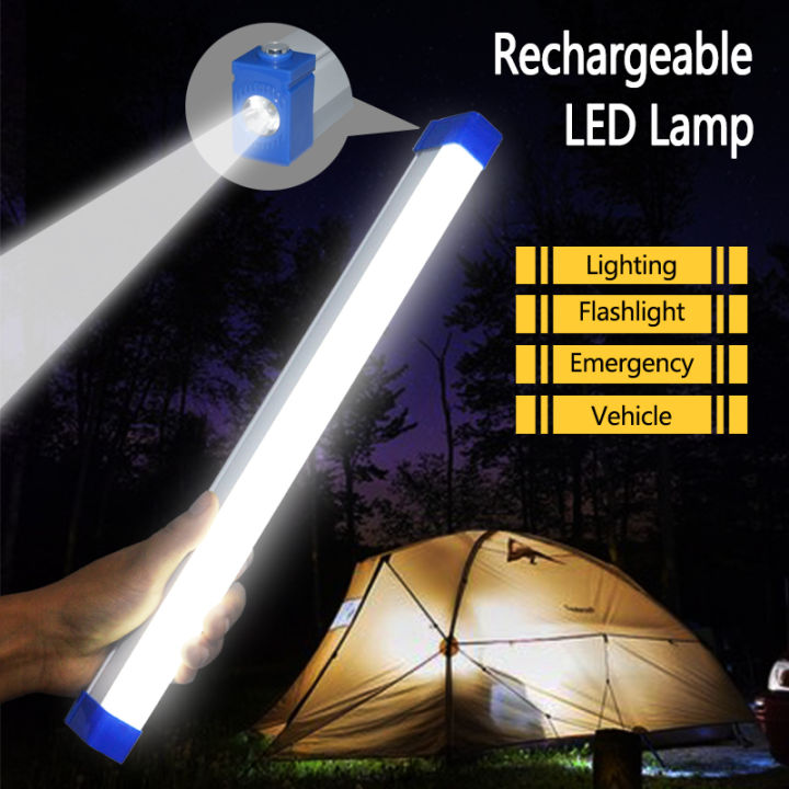 LED Rechargeable Lamp Flashlight Tube USB 5V Emergency Light Camping ...