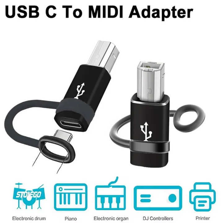 USB Type C Female to Midi Adapter, Female USB C to Male USB B Printer ...