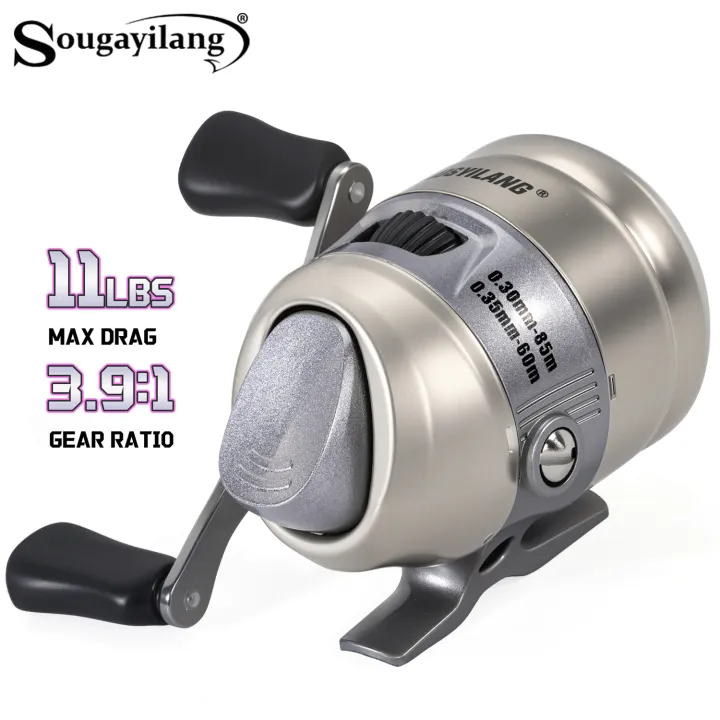 Sougayilang Fishing Reel 3.9:1 Gear Ratio 11LB Brake Durable Metal ...