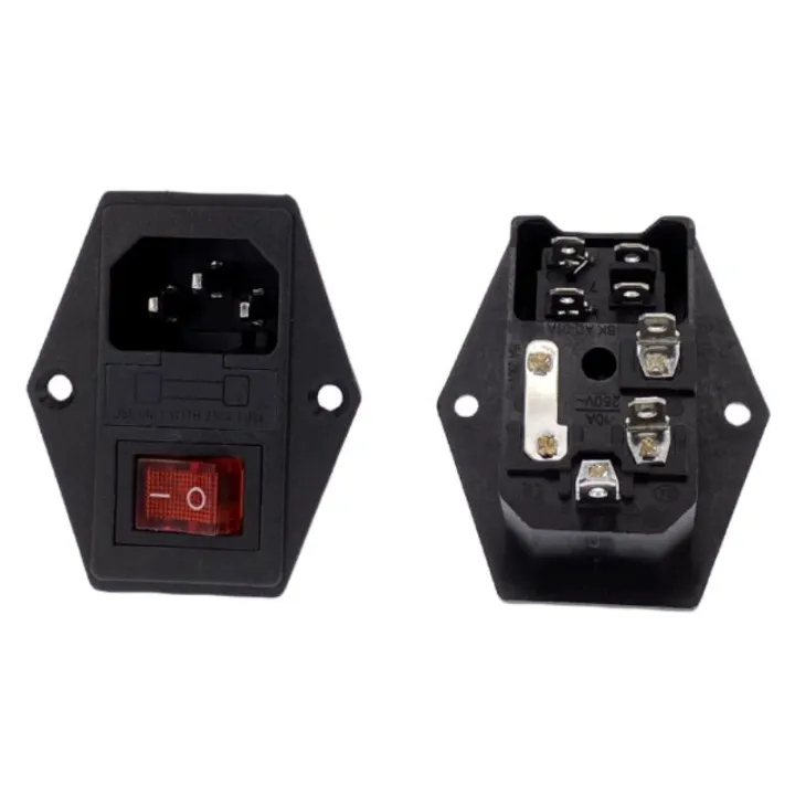 Power Rocker Switch IEC 3 Pin 320 C14 Inlet Power Sockets Switch ...