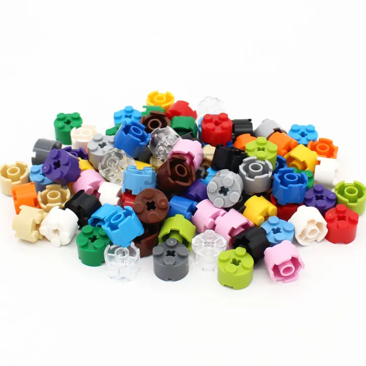 50PCS MOC Bricks Parts Round 2x2 with Axle Hole 3941 Educational ...