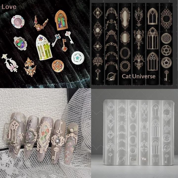 [L&P]3D Silicone Nail Art Mold European Style Retro Patterns ...