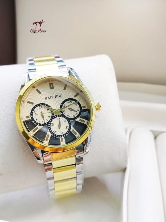Baisheng Chain Watches For Men New Collection Skeleton Dial Stainless ...