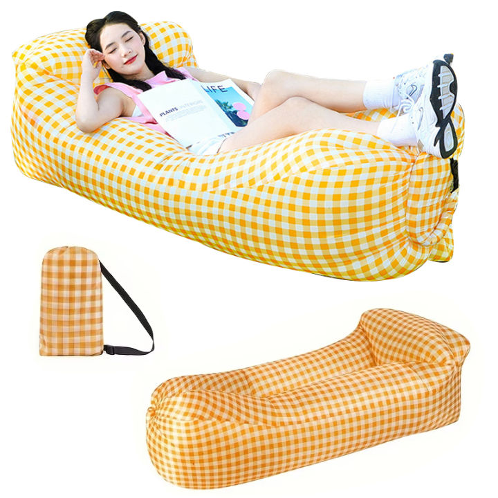 Inflatable Loungers Air Sofa Couch Fast Infaltable Sleeping Bag ...
