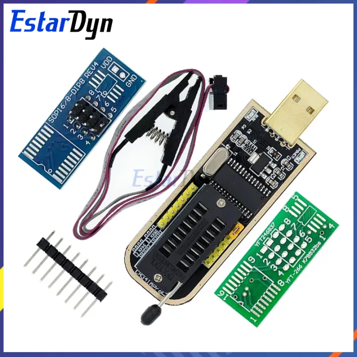 CH341A 24 25 Series EEPROM Flash BIOS USB Programmer Module + SOIC8 ...