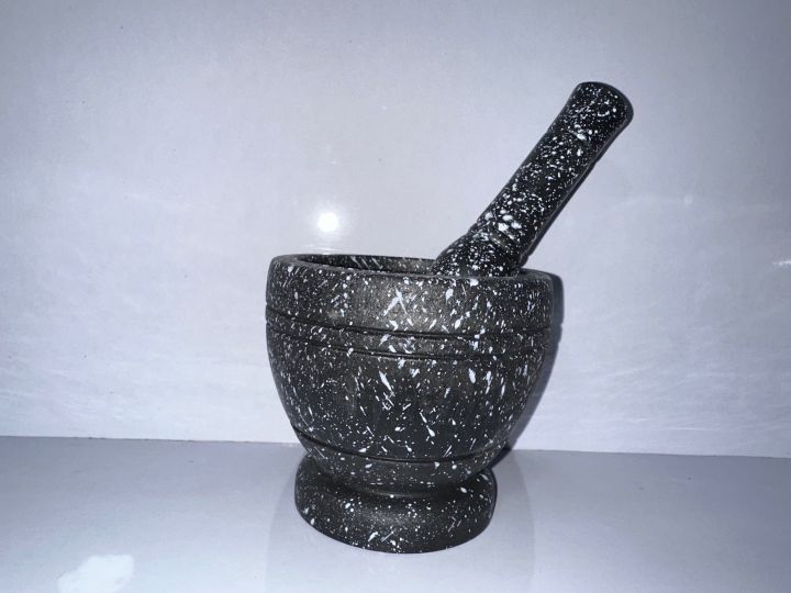 Plastic Okhal Mortar-Pestle for Grinding & Mashing Spices, Medicine ...