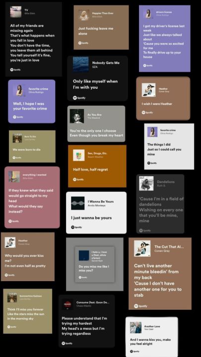 Song lyrics aesthetic stickers songs perfect for music lovers | Daraz.pk