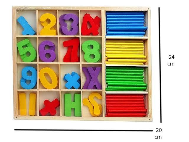 Wooden Computation Study Box with Number Blocks for Basic Math ...