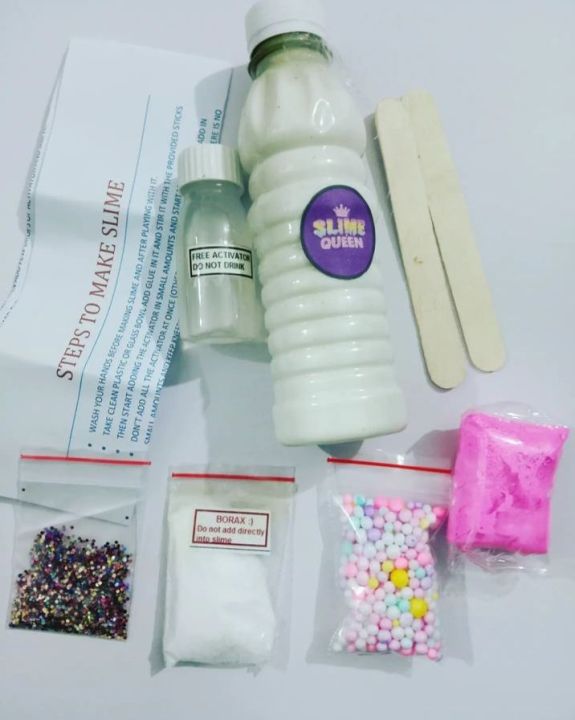 CLAY slime making kit 8 in 1, big 8oz glue bottle with step by step ...