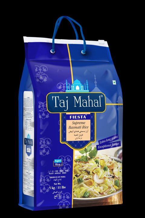 Taj Mahal Fiesta Premium Quality Steamed Basmati Rice, Poly Pouch 1Kg ...