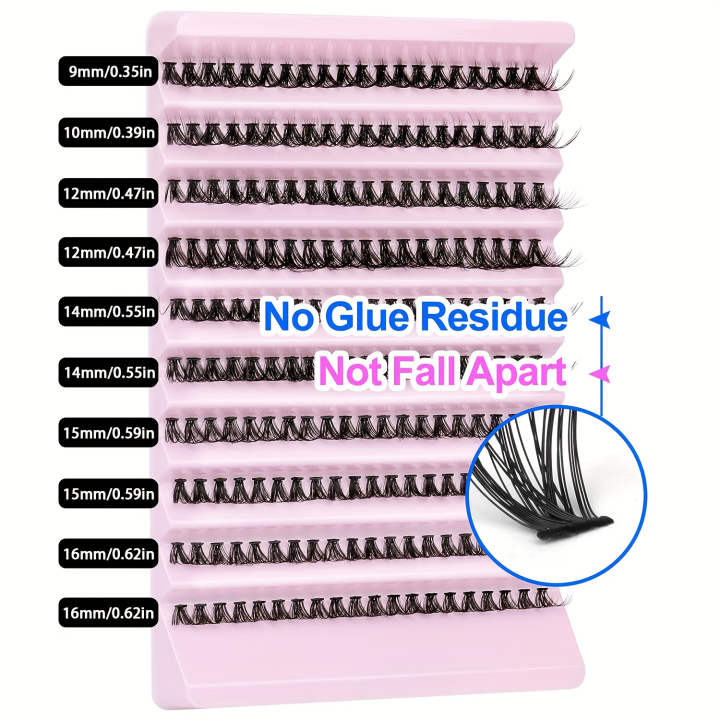 Eyelash Cluster 200 PCs DIY Individual Eyelashes Natural Look Wispy ...