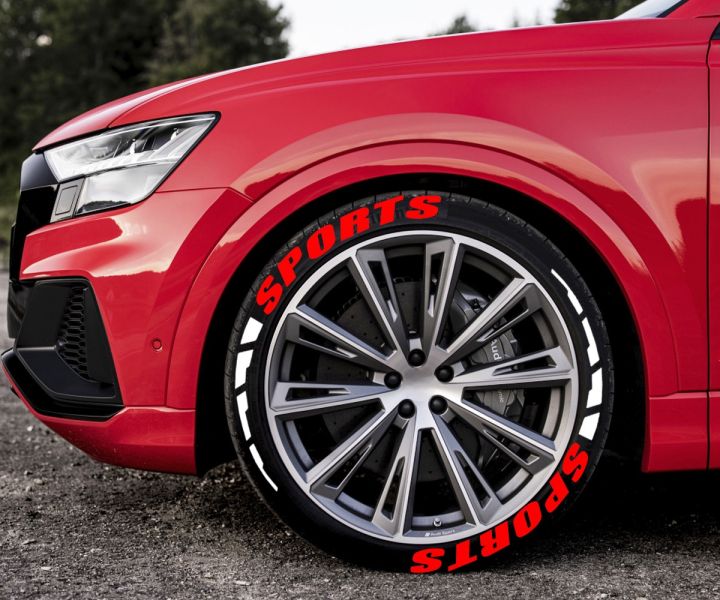SPORTS] car motorcycle tire letter stickers pvc rubber material car ...