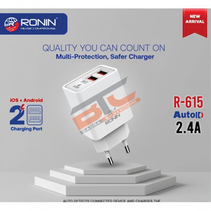 Ronin R615 2.4Amp Charger | Ronin Charger for Android & iPhone | Ronin ...