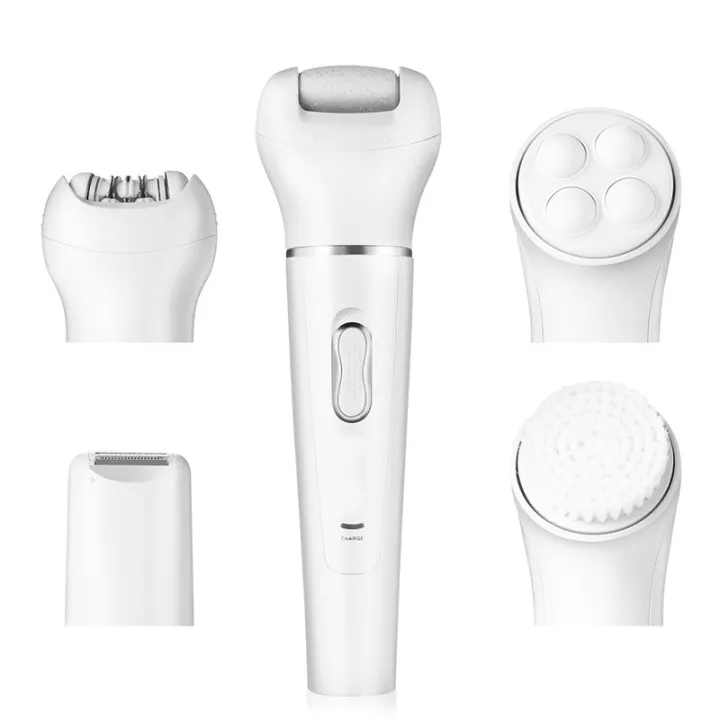 Electric Facial Cleansing Brush 5 IN 1 Silicone Sonic Face Cleaner Deep ...