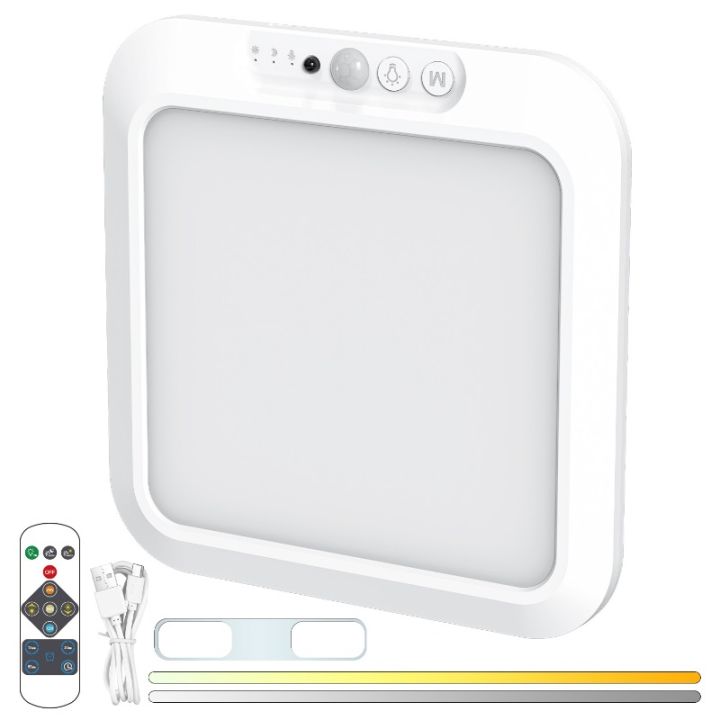 Rechargeable Remote Control Ceiling Light 3 Lighting Modes Wireless ...