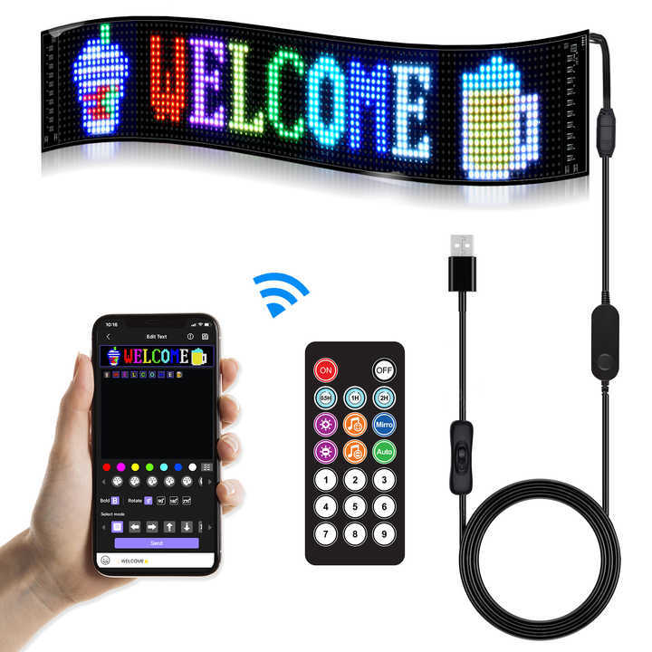 Smart RGB LED Car Display Board – 14