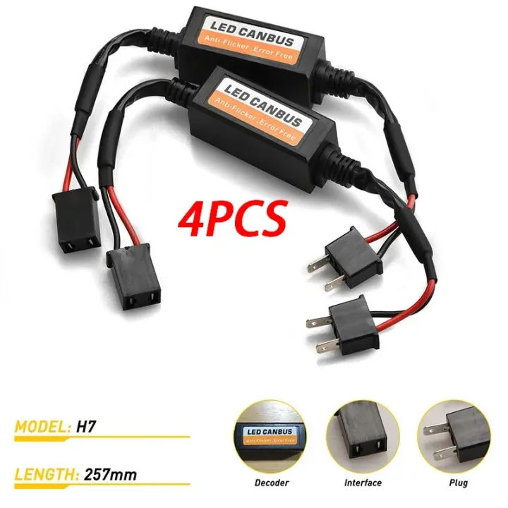 Car 1/2/4PCS Warning Canceler Plug&play Car Led Canbus Load Resistor ...