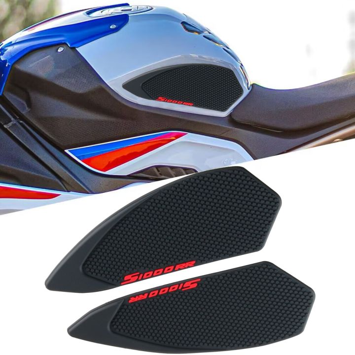 Motorcycle Anti Slip Tank Grip Stickers Traction Rubber Side Pad Knee ...
