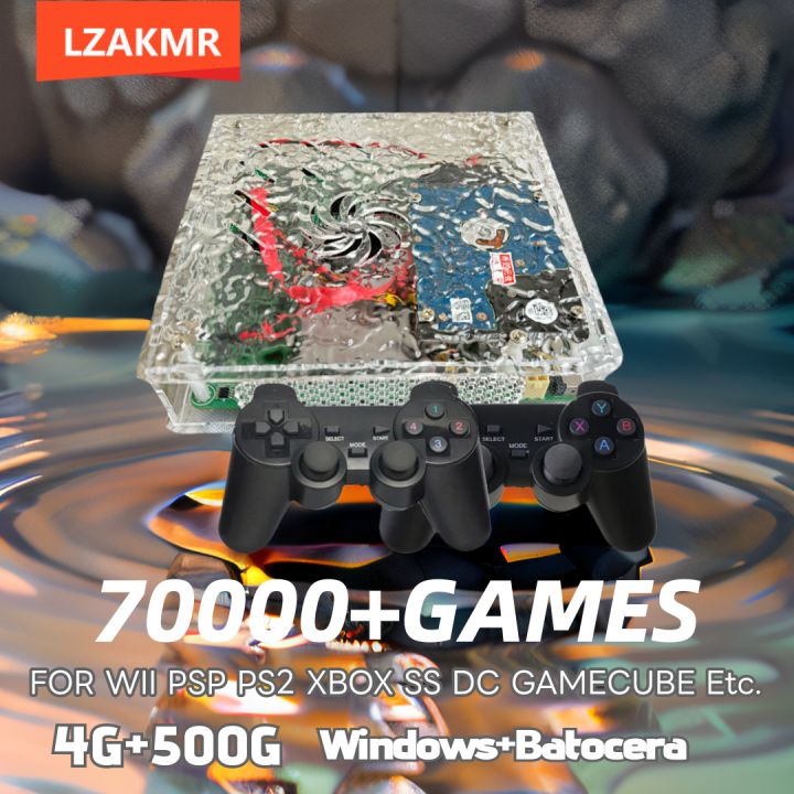 LZAKMR NEW Upgrades Home Game Box X9 500G 70000+ Games Support 60 Emulators 4K HD Display Retro ...