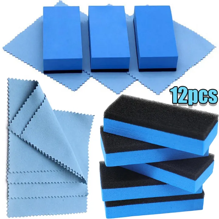 Car Ceramic Coating Sponges With Cloth Applicator Glass Nano Wax Coat ...