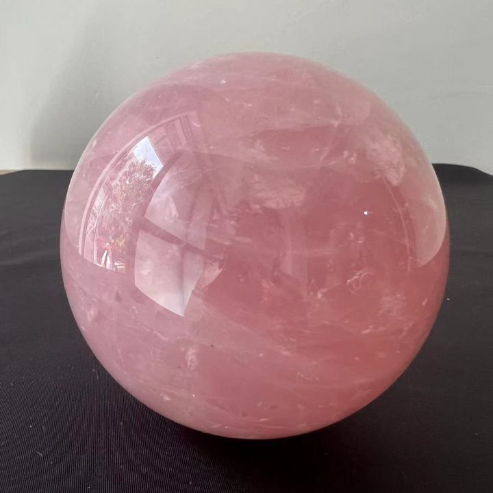10-11cm Natural Rose Quartz Crystal Ball Polished Massage Sphere Ball ...