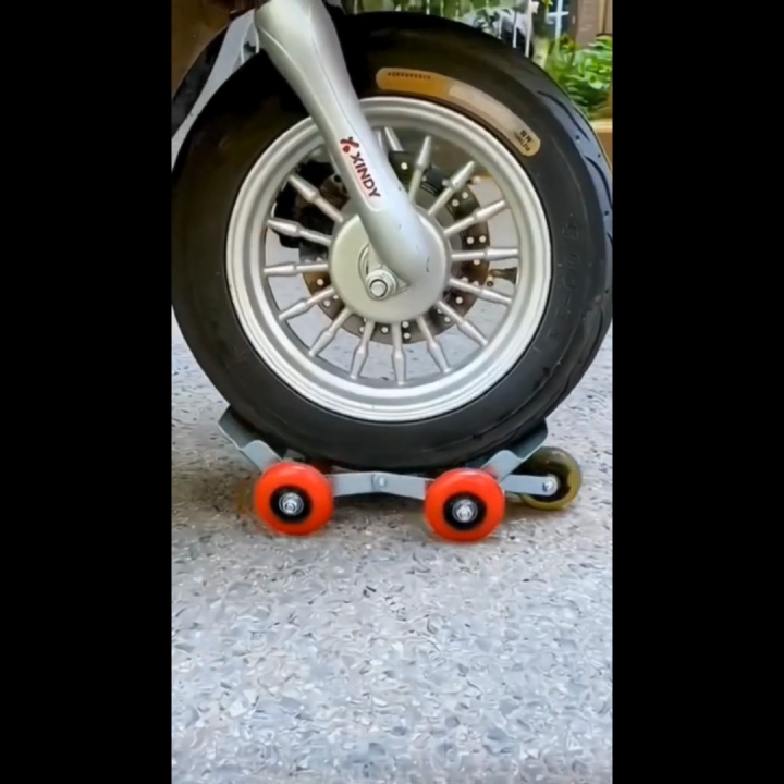 Motorcycle & Electric Bike Flat Tire Wheel Dolly | Portable Emergency ...