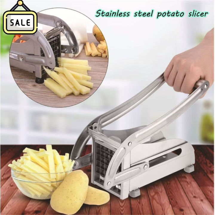 Household Stainless Steel Potato and Cucumber Slicer, Manual Press Type ...