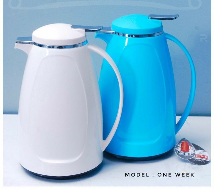 vacum flask 1 liter in plastic body uper push batan | Daraz.pk