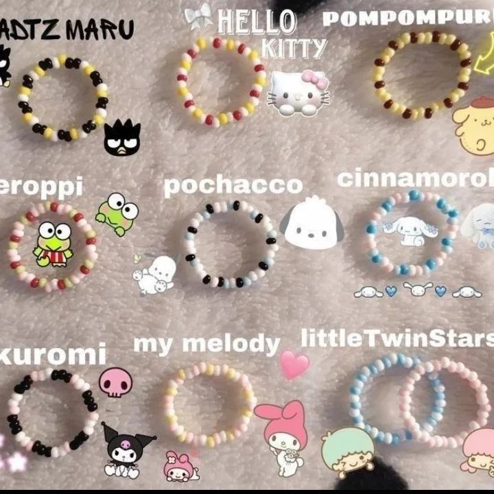 10 piece Sanrio character cute ring set | Daraz.com.bd