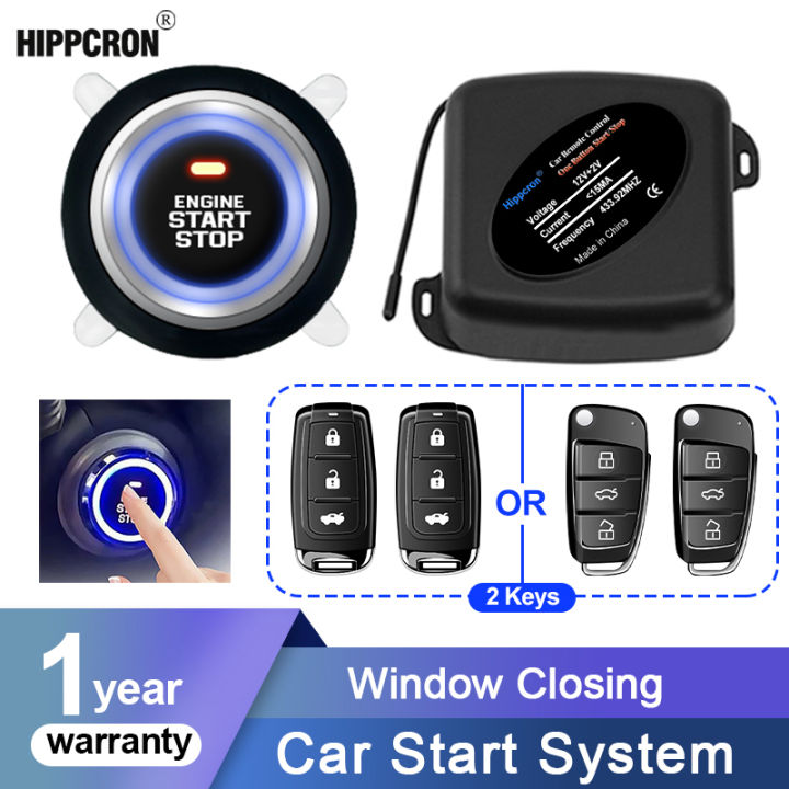Hippcron Central Door Lock Car Remote Control Keyless Entry Push Start ...