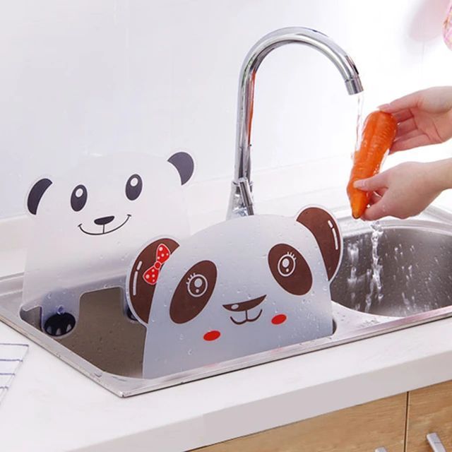 1PC Cute Panda Cup Water Splash Water Impermeable Baffle Screen Basin ...
