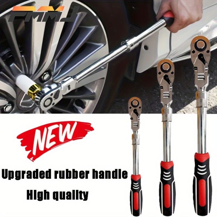 Swivel Head Ratcheting Wrench with Telescoping Handle & Quick Release ...