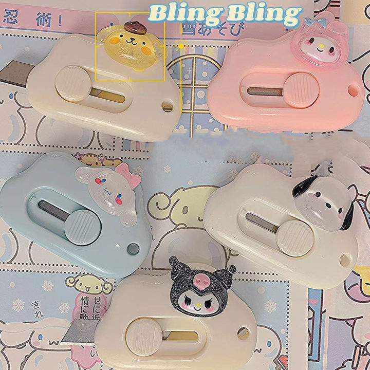 Utility Knifes Sanrio Cartoon Paper Cutters Mymelody Pochacco Kuromi ...