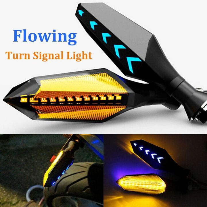 Pack of 2 pcs 8mm motorcycle led turn signal lamp sequential flowing ...