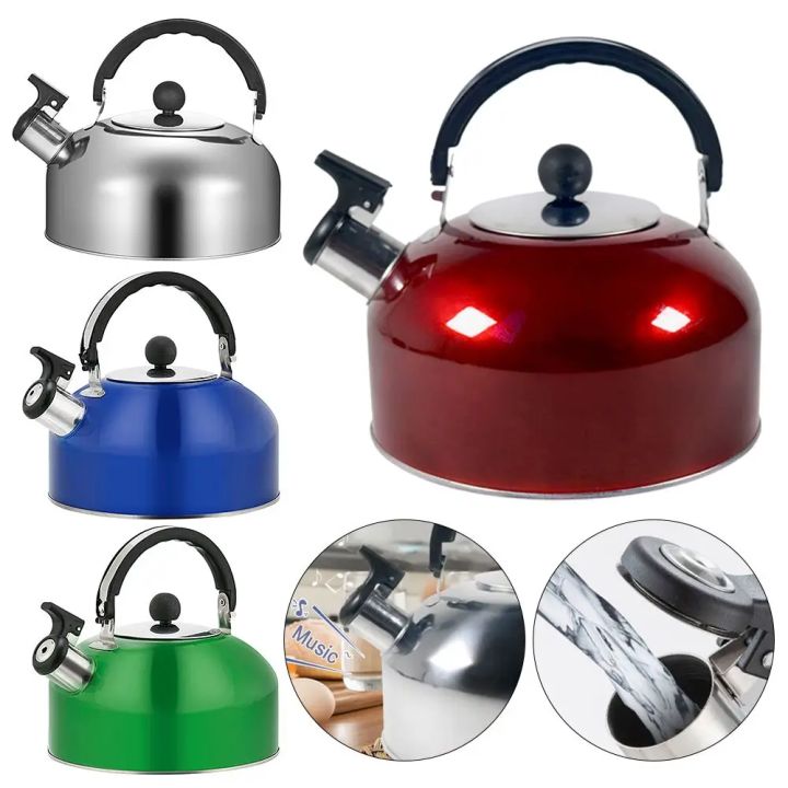 3L Stainless Steel Teapot Stove Gas Water Kettle Whistling Kettle ...