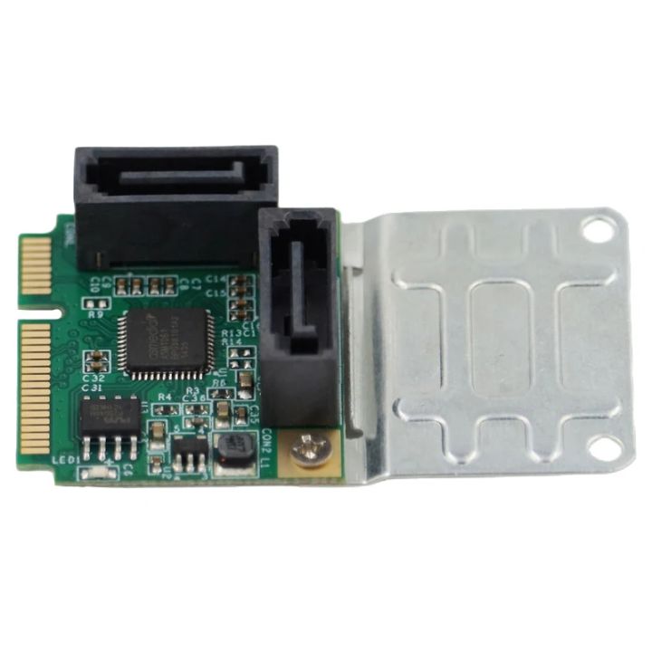 Mini PCI-Express To 2 Ports SATA 3.0 Expansion Adapter Card Mini PCIe ...