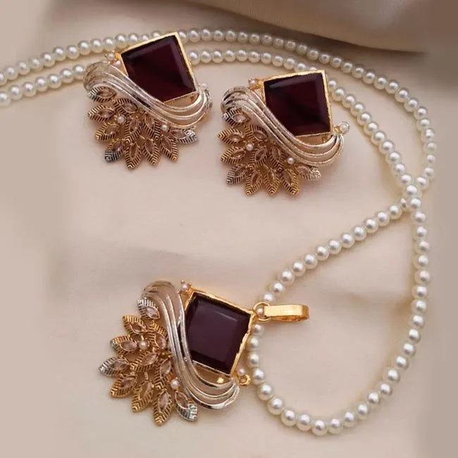 Stylish Gold Plated Locket Set For Women For Girls | Daraz.pk