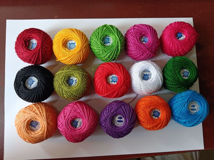 2 Pieces Crochet Cotton Threads 2 Ply Balls 75 Yds- Kushikata suta for ...