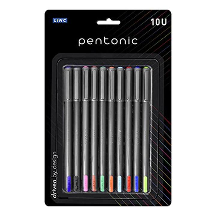 Linc Pentonic 10 Color Smooth Ball Pen Set | Daraz.com.bd