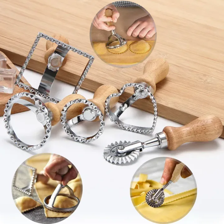 Stainless Steel Ravioli Maker Mold Tool Ravioli Stamp Set Pastry Wheel ...
